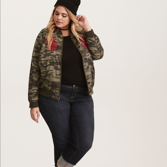 torrid | Jackets & Coats | Torrid Cammo Come As You Are Embroidered ...